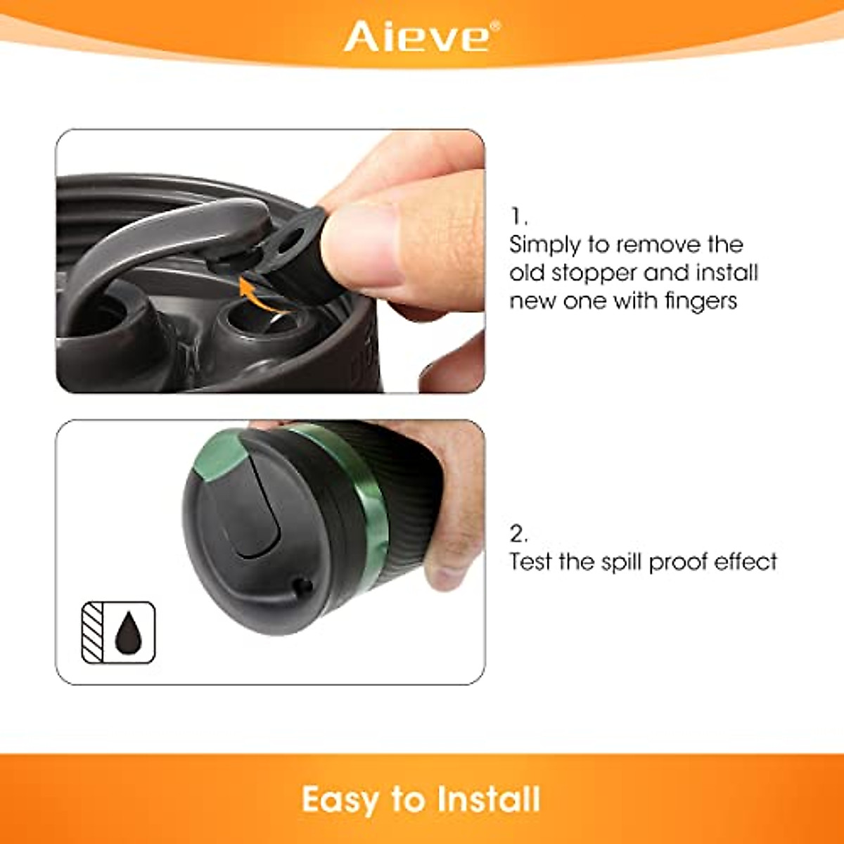 AIEVE Rubber Stopper for Contigo Snapseal Coffee Travel Mug, Rubber Stopper Replacement for Contigo Snapseal Lid(6 Pack)
