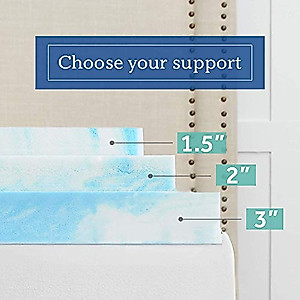 4" SealyChill™ Gel + Comfort Memory Foam Mattress Topper with Pillowtop Washable Allergen Resistant Cover, King (F02-00161-KG0), White