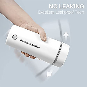 Travel Electric Kettle, Portable Electric Kettle for Boiling Water, Small Travel Tea Kettle Automatic Shut off, One Cup Hot Water Maker, 350ml-White