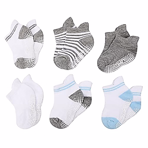 Baby Socks With Non Slip Grips Toddler Socks Infant Socks For 0-6,6-12,12-36 months Baby Boy Girl by Miss Fong Wear