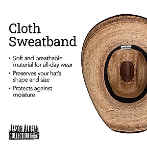 RESISTOL Amarillo Sky Palm 4-1/8" Brim Straw Cowboy Hat Palm L