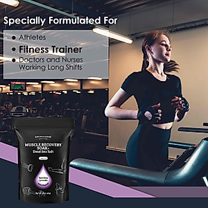 Aromasong Muscle Recovery Bath Soak with Dead Sea Salt, OptiMSM, Magnesium Flakes & Essential Oils for Post Workout Soreness - Made in USA - 14 oz. Bag Bath Salt for Pain Relief.