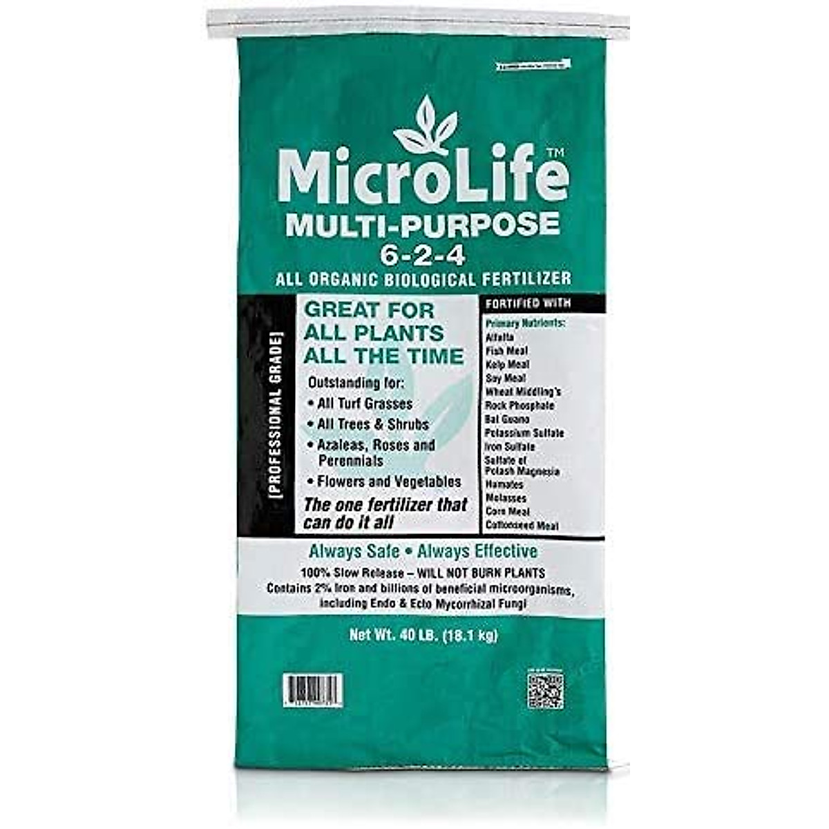 MicroLife Multi-Purpose (6-2-4) Professional Grade Granular Organic Fertilizer for All Plants All the Time, 40 LBS