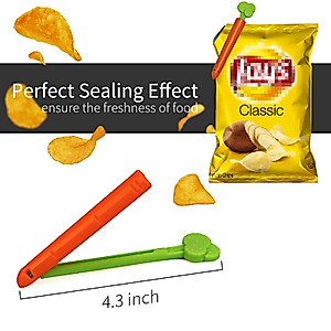 STILLDIO Chip Clips Sealing Clip with Magnet Storage Box Lovely Cute Fridge Magnets Freeze Cilp Freezer Keep Food Fresh for Kitchen Storage and Organization Bread Bags Snack Bags Food Bags 10-Pack