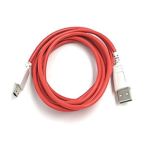 Xcivi USB Data Charger Cable Cord for Fuhu Tablets Nabi DreamTab, nabi 2S, nabi Jr, Jr. S, XD, Elev-8, 6 FT/2m (Red)