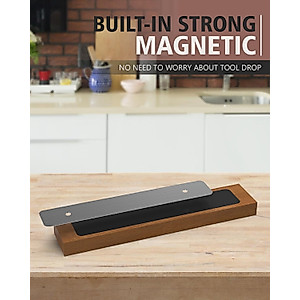 Magnetic Knife Holder 1 Pcs 16In Premium Acacia Wood Magnetic Knife Strip Heavy Duty Magnet Strip for Knives