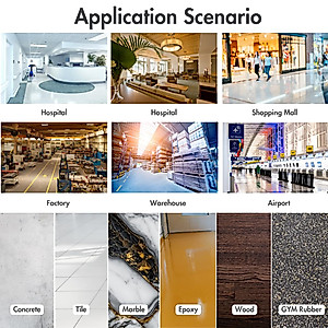 SUNMAX RT50 Walk-behind Floor Scrubber Dryer Machine, 22" Cleaning Width, 31" Suction Width, 14.5-gal Sewage Tank, 200 RPM, Complete Set of Parts