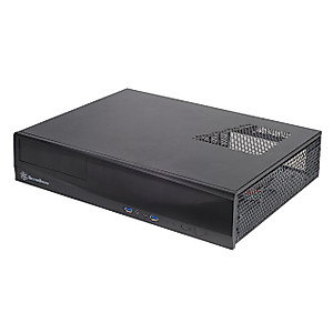 SilverStone Technology ML03B Milo Series Aluminum/Steel Micro-ATX Media Center/HTPC Case, Black ML03B-x