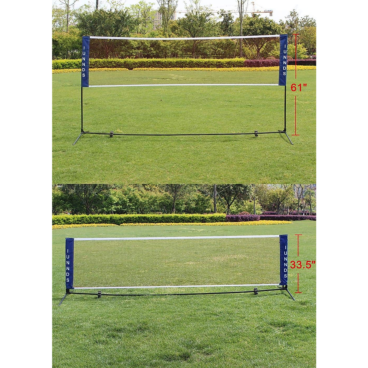 Sports God Portable Badminton Volleyball Tennis Net Set with Stand/Frame (14 ft)