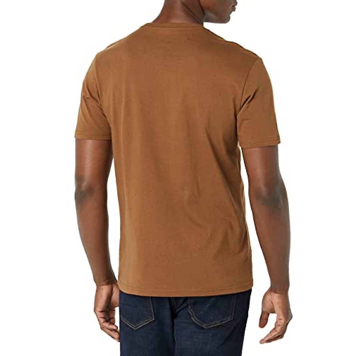 Amazon Essentials Men's Slim-Fit Short-Sleeve Crewneck T-Shirt, Pack of 2, Black/Brown, Medium