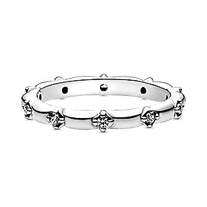 PANDORA Flower Petals Band, Clear CZ