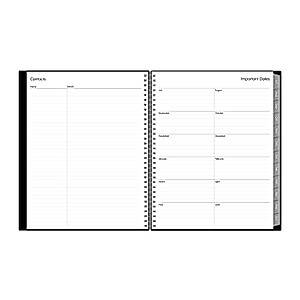 Blue Sky 2023-2024 Academic Year Weekly and Monthly Planner, 8.5" x 11", Flexible Cover, Wirebound, Enterprise (144719)