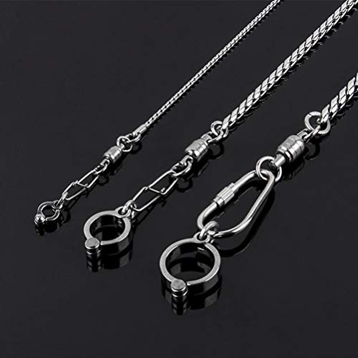 POPETPOP Parrot Foot Anklet Parrot Foot Chain, Stainless Steel Bird Foot Stand Chain with Ring, Parrot Ankle Foot Ring Pet Supplies for Birds Cockatiels Parrot Foot Chain