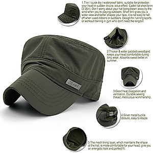 Rayna Fashion Waterproof Hats for Men Rain Waterproof Hats for Women Olive Green
