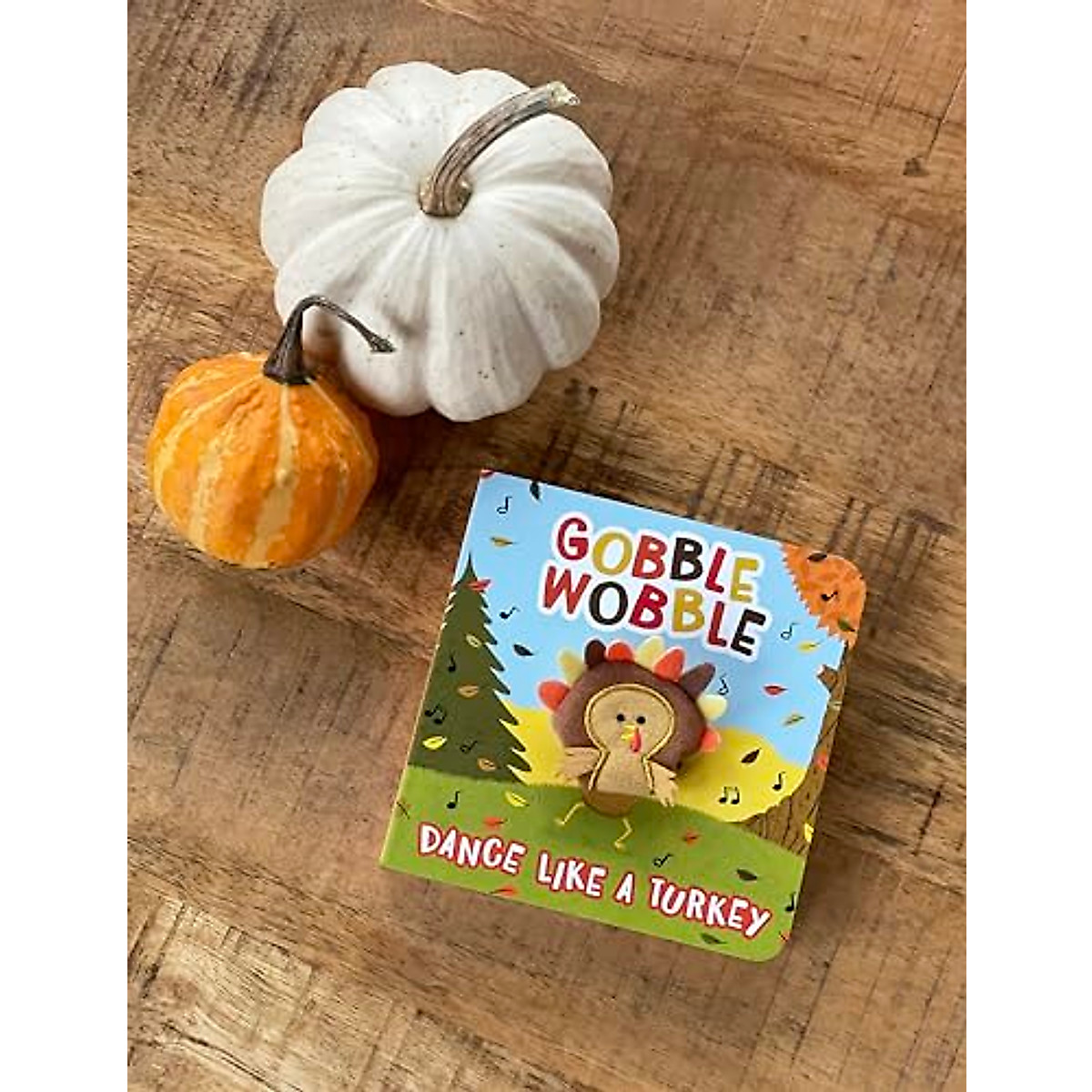 Gobble Wobble Finger Puppet Thanksgiving Board Book Kids Ages 0-4 (Children's Thanksgiving Interactive Finger Puppet Board Book)