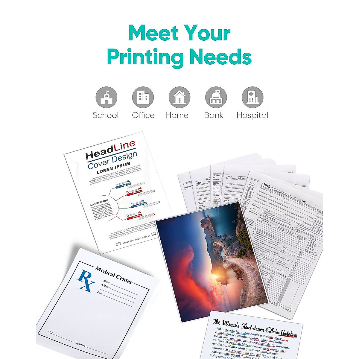 GI-290 Refill Ink Bottles Kit Replacement for Canon GI-290 for PIXMA G4200, PIXMA G3200, PIXMA G4210, PIXMA G2200, PIXMA G1200 Printer Tray (1 Black,1 Cyan,1 Magenta,1 Yellow, 4 Pack)