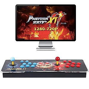 Pandora Treasure 3D Arcade Game Console - 30000 Games Installed, Search Games, Support 3D Games, 1280x720P, Favorite List, 4 Players Online Game, 2 Player Game Controls