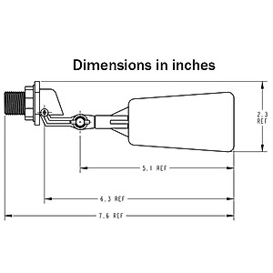 Little Giant AFV-GH Auto Fill Valve / Pump Up Valve, for Ponds, Fountains, Water Features, Aquariums or Reservoirs, White/Black, 566286