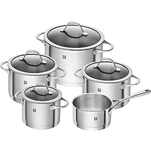 ZWILLING Essence Cookware Set, 5-Piece, Silver