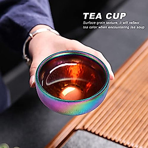 Duokon Chinese Ceramic Kung Fu Tea Ceramic Tea Cup Japanese Tea Cup Sake Cup Tea Cup Bowl Cold Sake Sushi Wine Ceramic TeaCup Gift Box