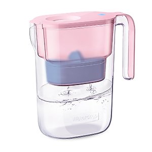 Waterdrop Alkaline Elfin 5-Cup Water Filter Pitcher with 1 Filter, Healthy, Clean & Toxin-Free Mineralized Alkaline Water (100 Gallons), Up to PH 9.5, BPA Free, Pink