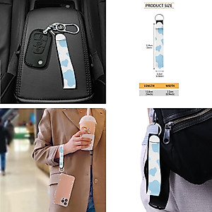 GIFTPUZZ Blue Cow Print Backpacks for Girls Boys Book Bag Back Packs with Lunch Box Pencil Case Drawstring Bag Keychain Teens Schoolbags Back Packs Satchel for Travel Daypack