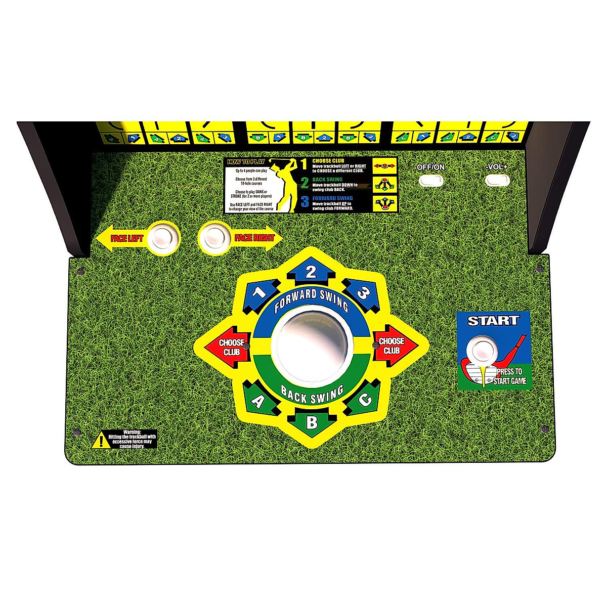 Arcade 1Up Golden Tee Classic Arcade with Riser, 5ft
