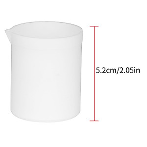 Beaker, PTFE Beaker Acid and Alkali Resistant PTFE Beakers High Lubrication White Measuring Cup for Lab(50ml)