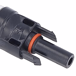 1000V Solar PV Connector, 2pcs Tinned Copper Conductor IP68 Waterproof Snap in Solar PV Fuse Holder for Solar Panel Connection 15A