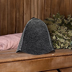 ASKOLD Ukrainian Sauna Hat Gray for Sauna Banya Bath House - Felt Sauna Hat Finnish Ukraine Sauna Hat Russian Banya Hat for Men Sauna Hat for Men