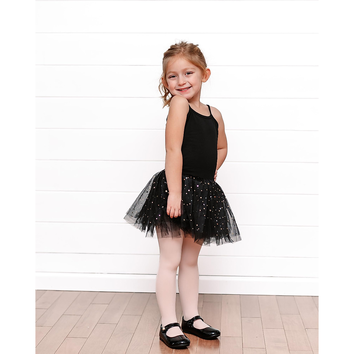 Stelle Girls Ballet Dance Students School Footed Tight (Toddler/Little Kid/Big Kid)(BP+WT+BK,6-8 Years)