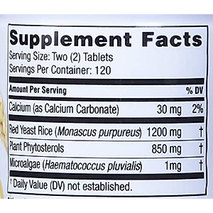 Weider Red Yeast Rice Plus 1200 mg Dietary Supplement 240 Tablets, 240Count