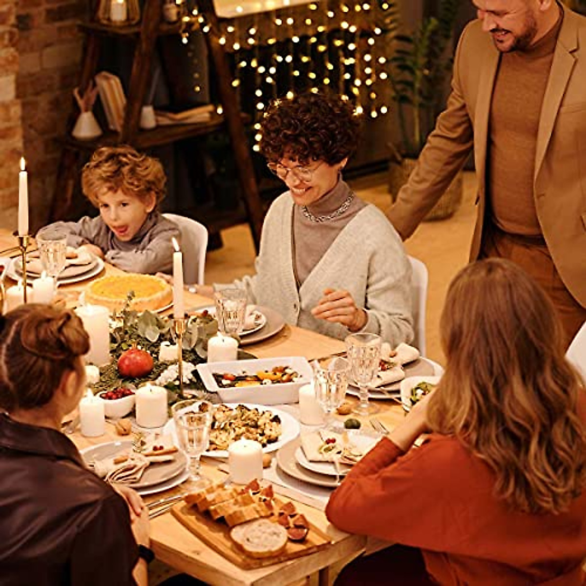 MISSYO 6 Pack 3x3 Inch Pillar Candles, 35 Hours Dripless Smokeless Unscented Candles for Home Weddings Restaurant Spa Church and Emergency Ivory