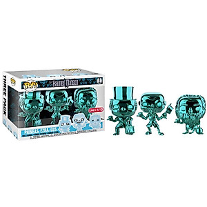 POP! Disney The Haunted Mansion 3 Pack Teal Metallic Chrome, Phineas, Ezra, Gus; Exclusive!