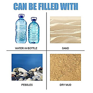 HLong Canopy Weights Bags, Sand Bags for Pop Up Canopy Tent (7''x18'', Black) …