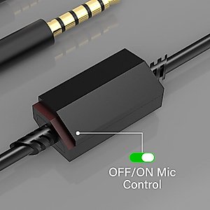 A10 Replacement Cord, Compatible with Astro A40 Headset, Inline Mute Cord for A40 A30 A10 Gaming Headsets / PS5, PS4, Xbox One Controller (6 Feet)