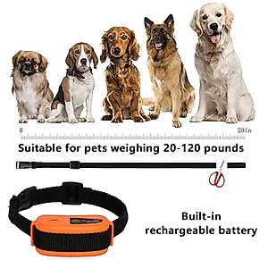 UltraCrab Indoor Pet Barrier for Dogs,Wireless Indoor Electric Fence,Pet Gate, Keeps Areas Off Limits,Dog Home Proofing, Waterproof/Rechargeable/Beep/Static Training Collar,Orange Kit