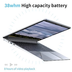 SGIN Laptop 4GB DDR4 128GB SSD, 15.6 Inch, Celeron CPU Ultrabook Laptops Computer with 2xUSB 3.0, Mini HDMI, Bluetooth 4.2, Dual Band WiFi, 5000MAH