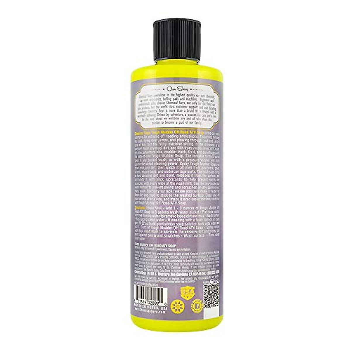 Chemical Guys CWS20216 Tough Mudder Foaming Truck, Off Road, ATV and RV Heavy Duty Wash Soap, (Works with Foam Cannons, Foam Guns or Bucket Washes), 16 fl oz, Lemon Scent