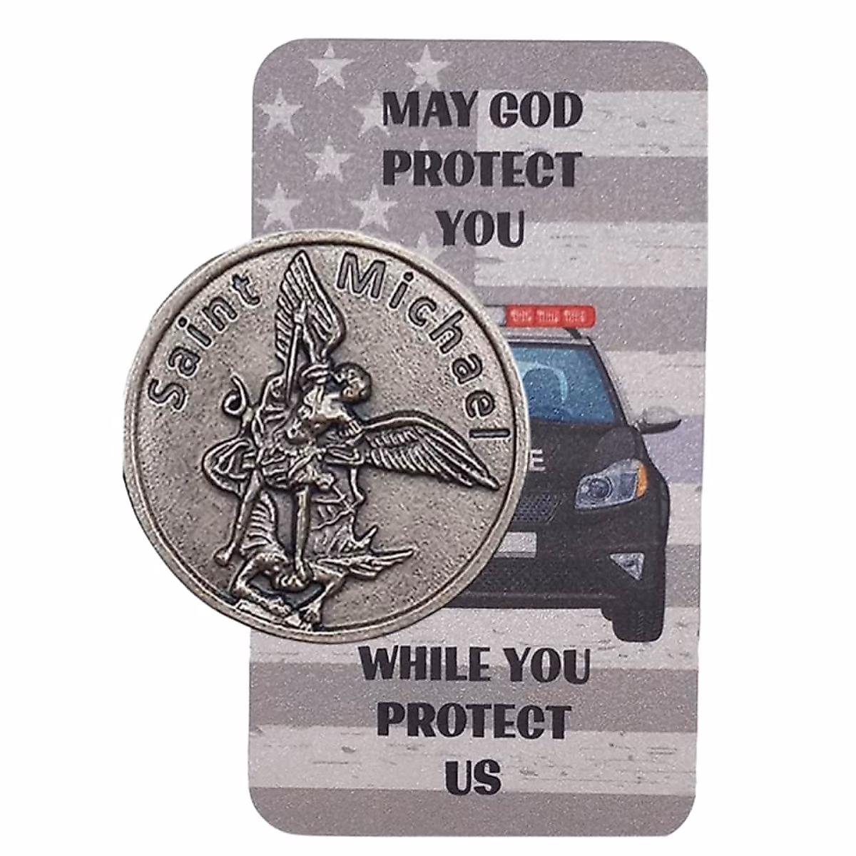Saint Michael Police Token Set with Officers Holy Prayer Card