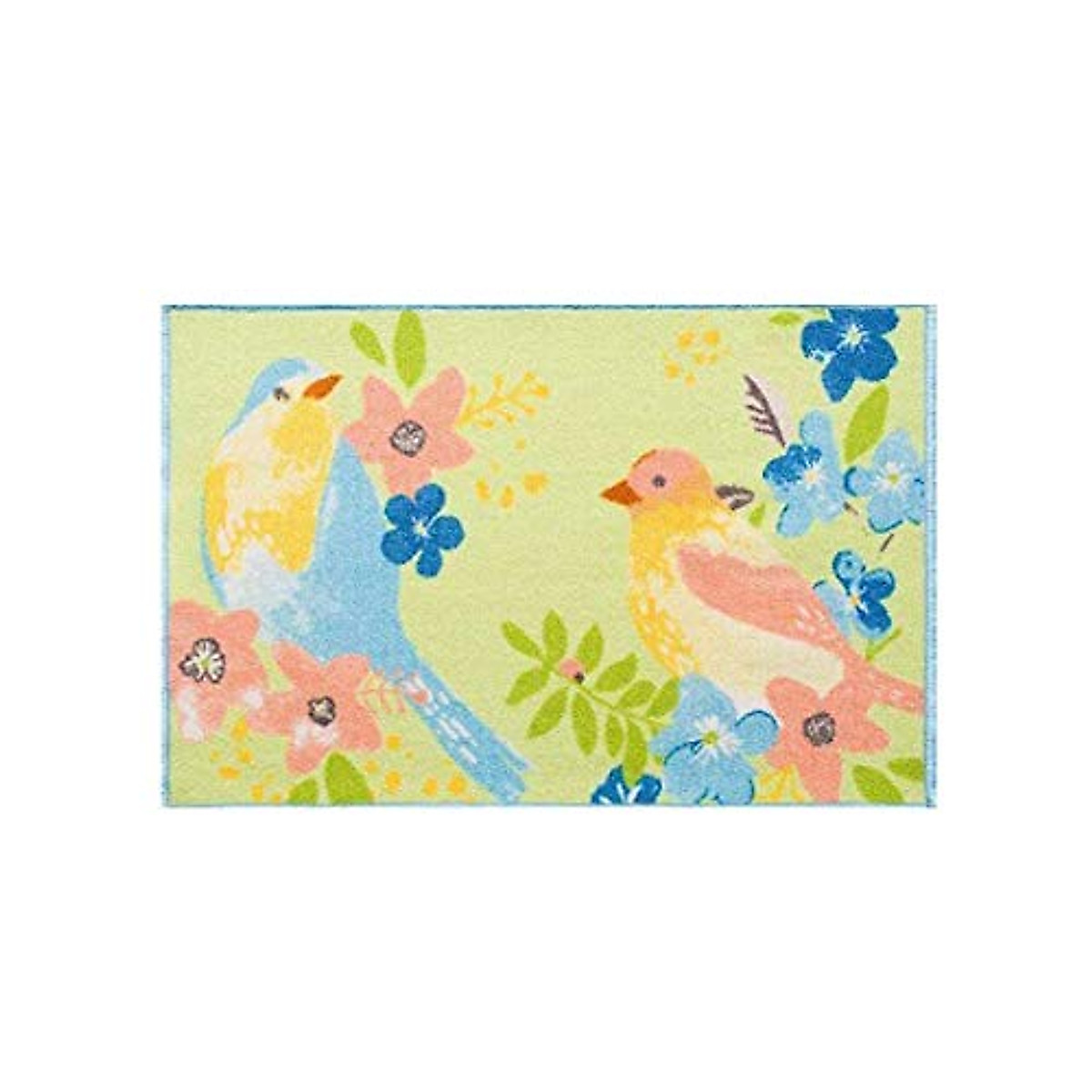 Blossoms & Blooms Easter Spring Printed Accent Rug 20" X 30" (Birds)