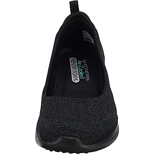 Skechers Women's Microburst 2.0 - Nice Form Slip On Sneakers, Black, 6.5