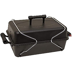 Portable Gas BBQ Grill, Outdoor Grill And Stove, Small Gas Barbecue, for Garden, Patio, Backyard, Camping, Black