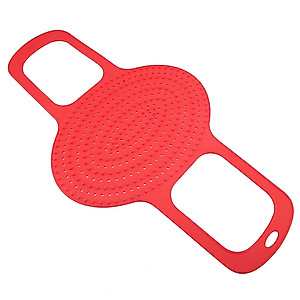 Non-Stick Turkey Lifter, Food Grade Silicone Heat Resistant Meat Lifter, Poultry Cooking Mat for Oven Chicken Baking Mat Pan Roast(Red, Orange, Green)(Red)
