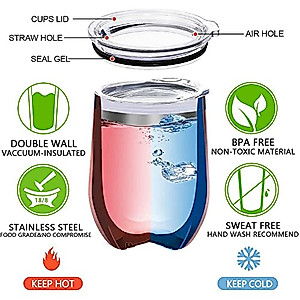 KTELLTY 12 Oz Stainless Steel Wine Tumbler Set, Retirement Gifts for Women, Gift for Women, You'Re Awesome-Rose Gold