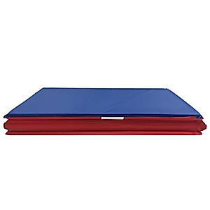 KinderMat, 1" Thick KinderMat, 4-Section Rest Mat, 45" x 19" x 1", Red/Blue, Great for School, Daycare, Travel, and Home, 100% Made in USA
