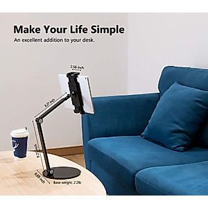 Inifispce Surface Pro Stand, iPad Pro 12.9 Holder, Multi-Angle Adjustable Tablet Stand Holder for 4.7''- 13'' Screen Microsoft Surface Pro Series, iPad Pro 11/12.9, iPad, Mini, Air and More (Black)