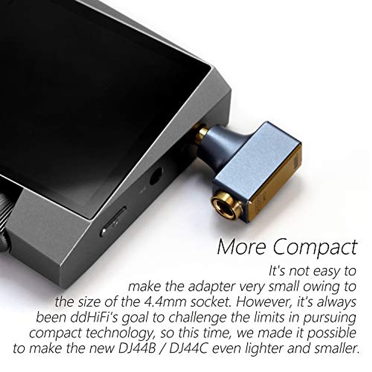 DD ddHiFi All-New DJ44C Aluminum Version 4.4mm Balanced Female to 3.5mm Male Headphone Jack Adapter, Audio Converter for Your 4.4mm Earphone/Headphone
