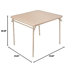 CoscoProducts 14696ANT1E Vinyl Top Folding Table, 1-Pack, Antique Linen