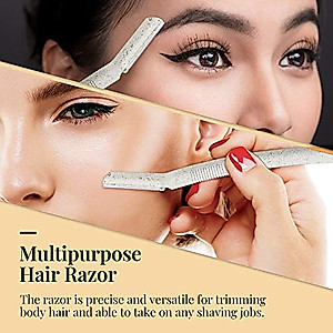ennva Eyebrow Razor for Women | Dermaplane Facial Razor for Women Face | Hair Trimmer Face Razor for Women Body Use | Multipurpose Facial Hair Removal Disposable Blades Eyebrow Shaper Tool - 6pcs